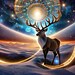 Cosmic Female Santa Spiritual Art With Reindeer Bundle - Etsy