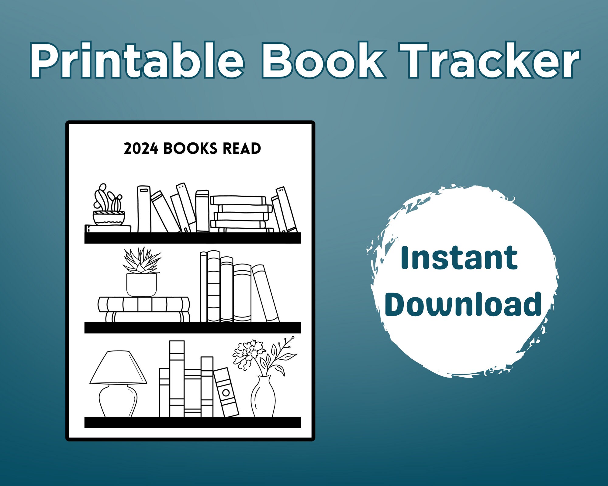 2024 Printable Colorable Reading Log to Track Books for the Book Lover ...