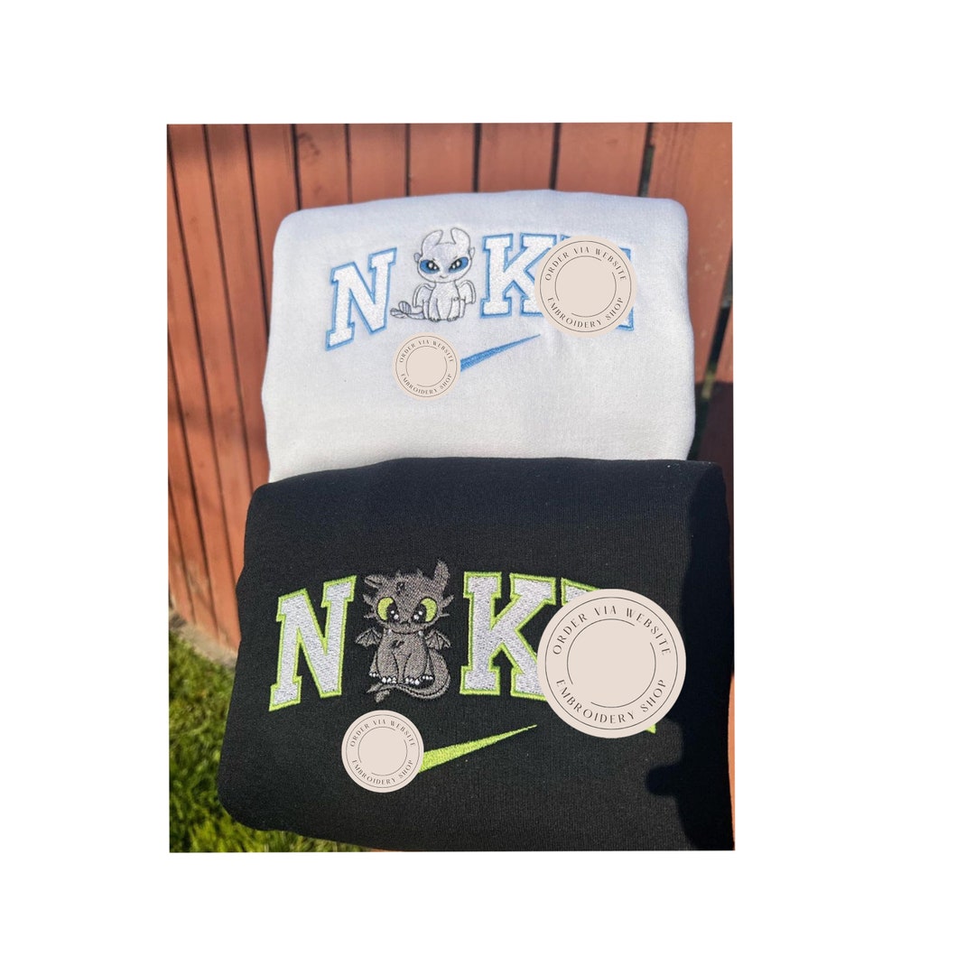 Tooth.less Night F.ury and Lig.ht Fury Embroidered Sweatshirt, Couple ...