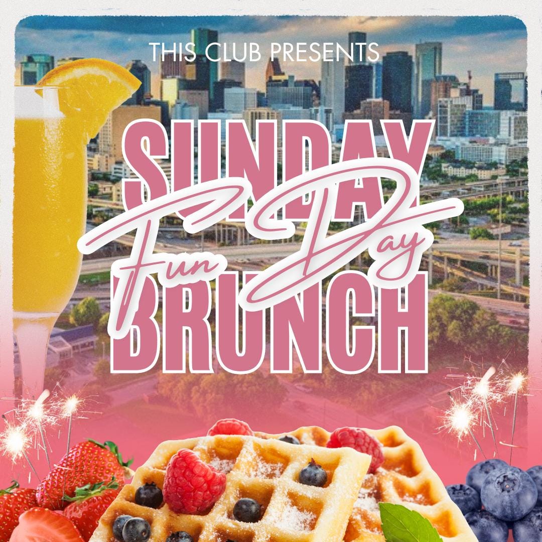 DIY Brunch Flyer, Sunday Brunch Flyer, Brunch Invitation, Club Flyer ...