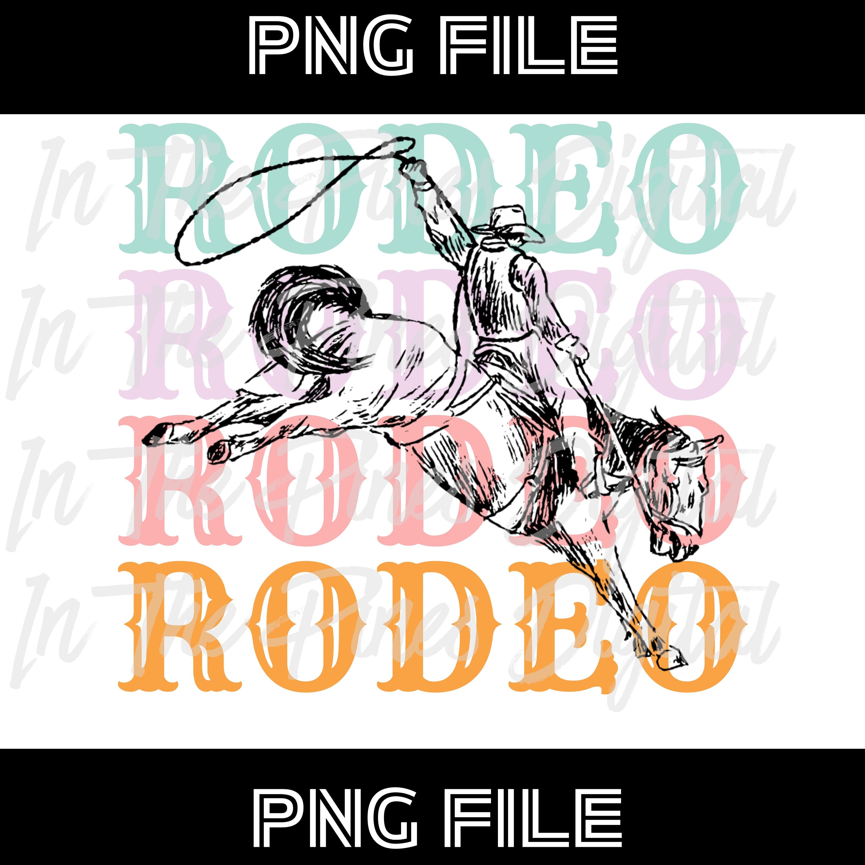 Rodeo PNG File, Rodeo Digital Download, Concert Design Download, Cowboy ...