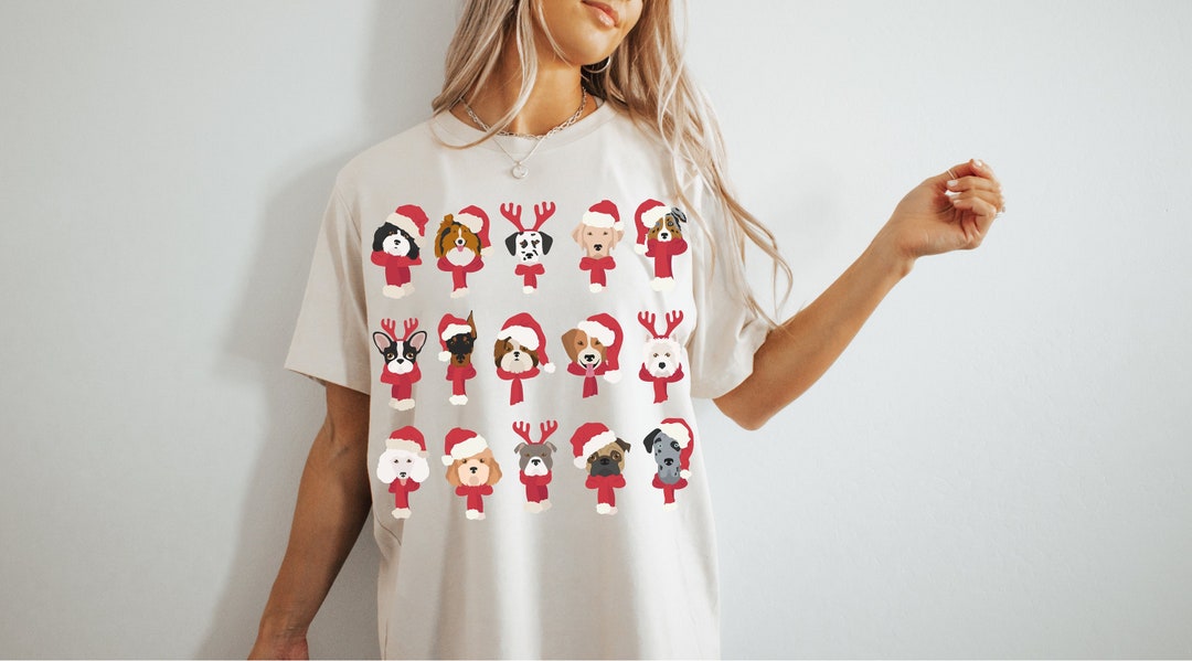 Santa Dogs Digital File, Christmas Dogs PNG File, Dog Digital Design ...