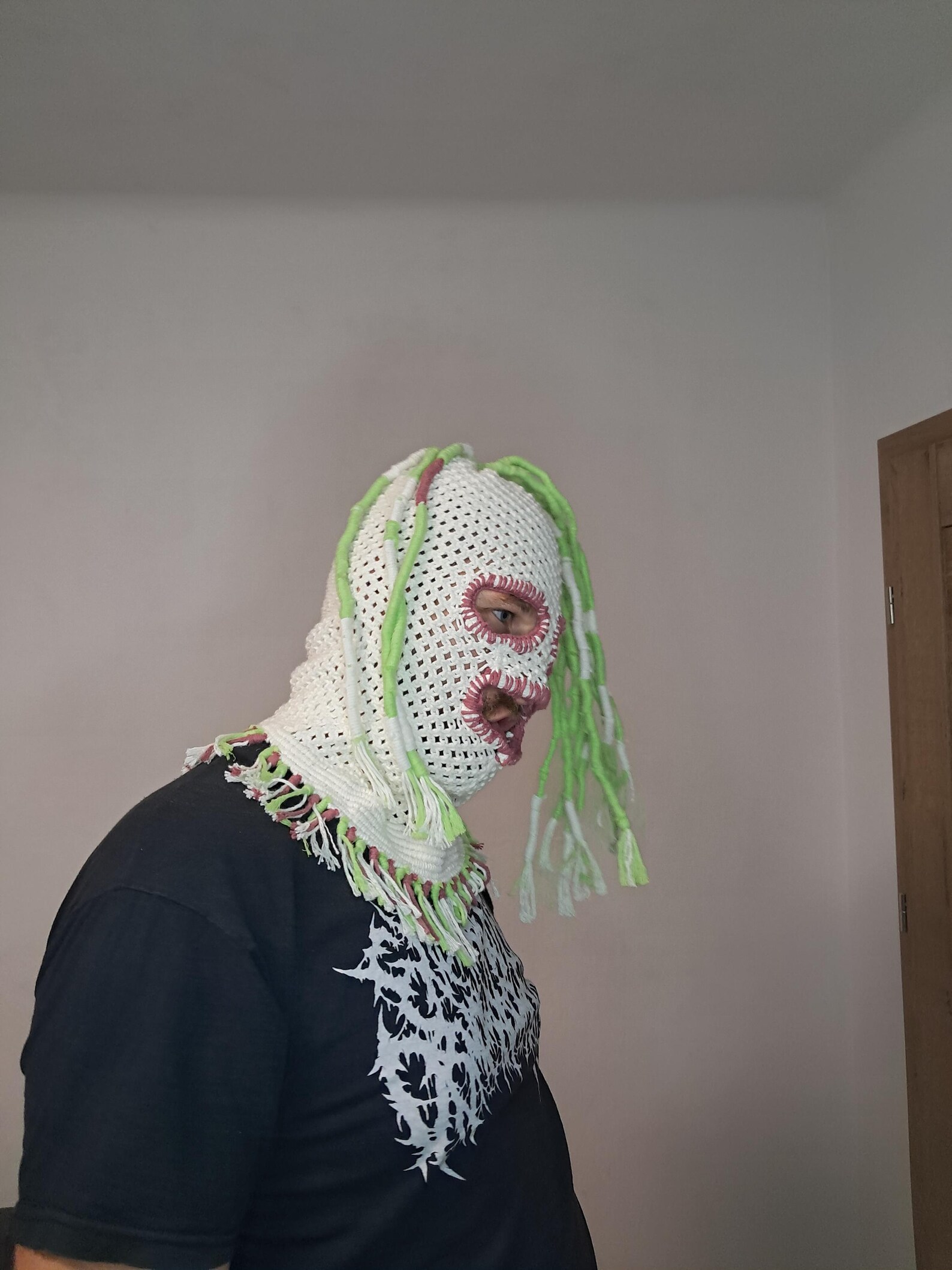 Knitted Corey Taylor Mask From Slipknot. Balaclava With Dreadlocks of ...