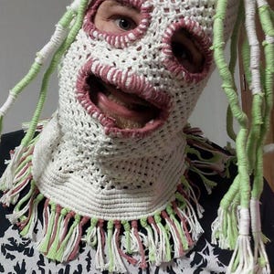 Knitted Corey Taylor Mask From Slipknot. Balaclava With Dreadlocks of ...