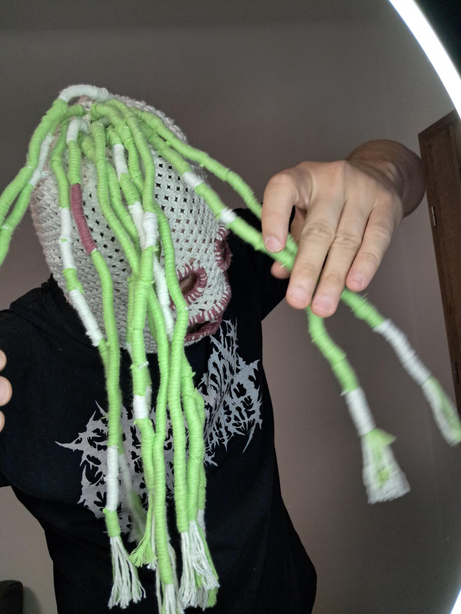 Knitted Corey Taylor Mask From Slipknot. Balaclava With Dreadlocks of ...