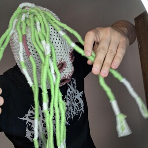 Knitted Corey Taylor Mask From Slipknot. Balaclava With Dreadlocks of ...