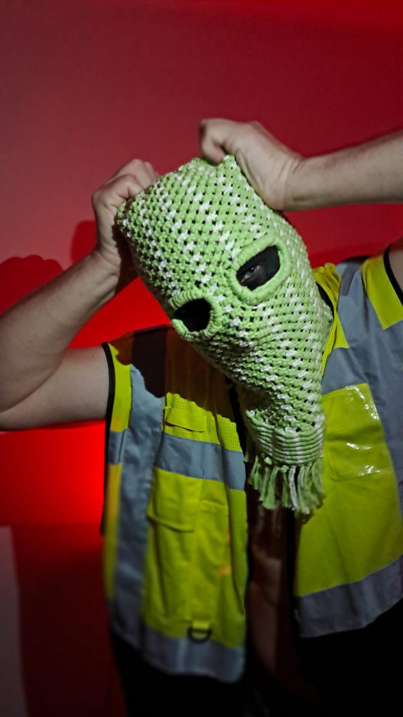 Green Balaclava With Two Eye Holes. This Green Balaclava Ski Mask is ...