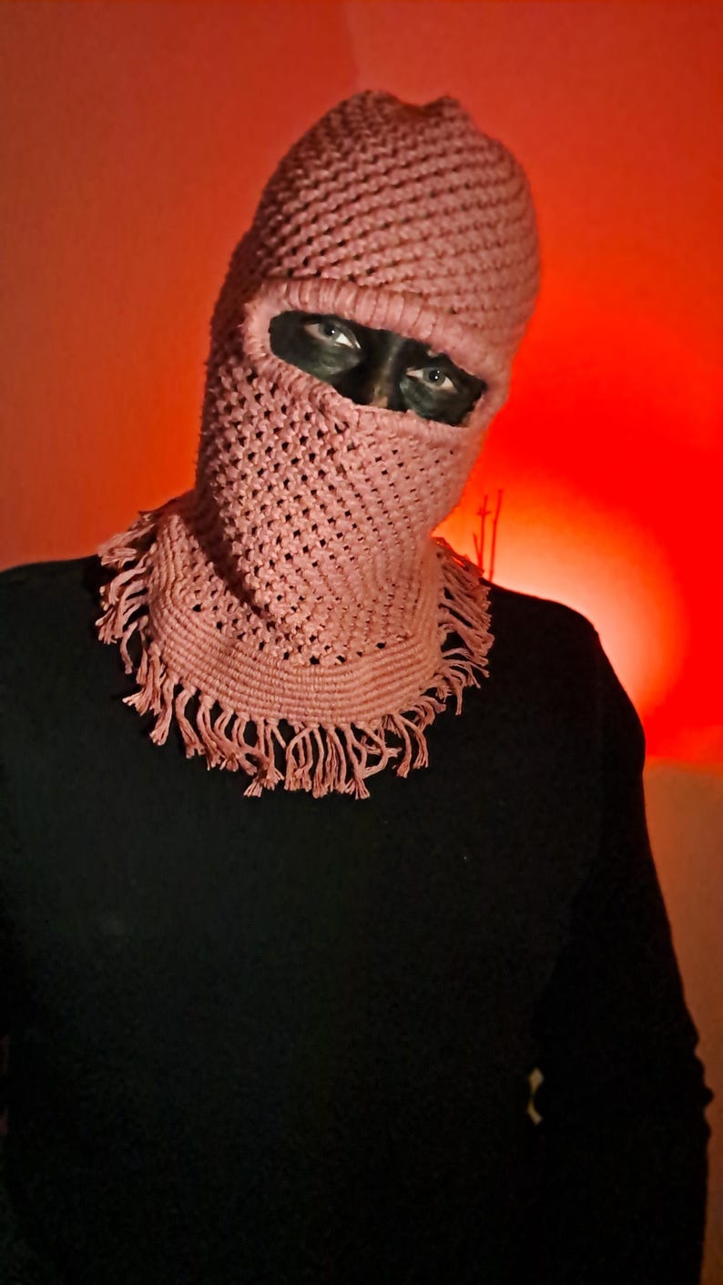 Pink Ski Mask 1 Hole. Сustom Warm Pink Unisex Balaclava: Stylish Cold ...