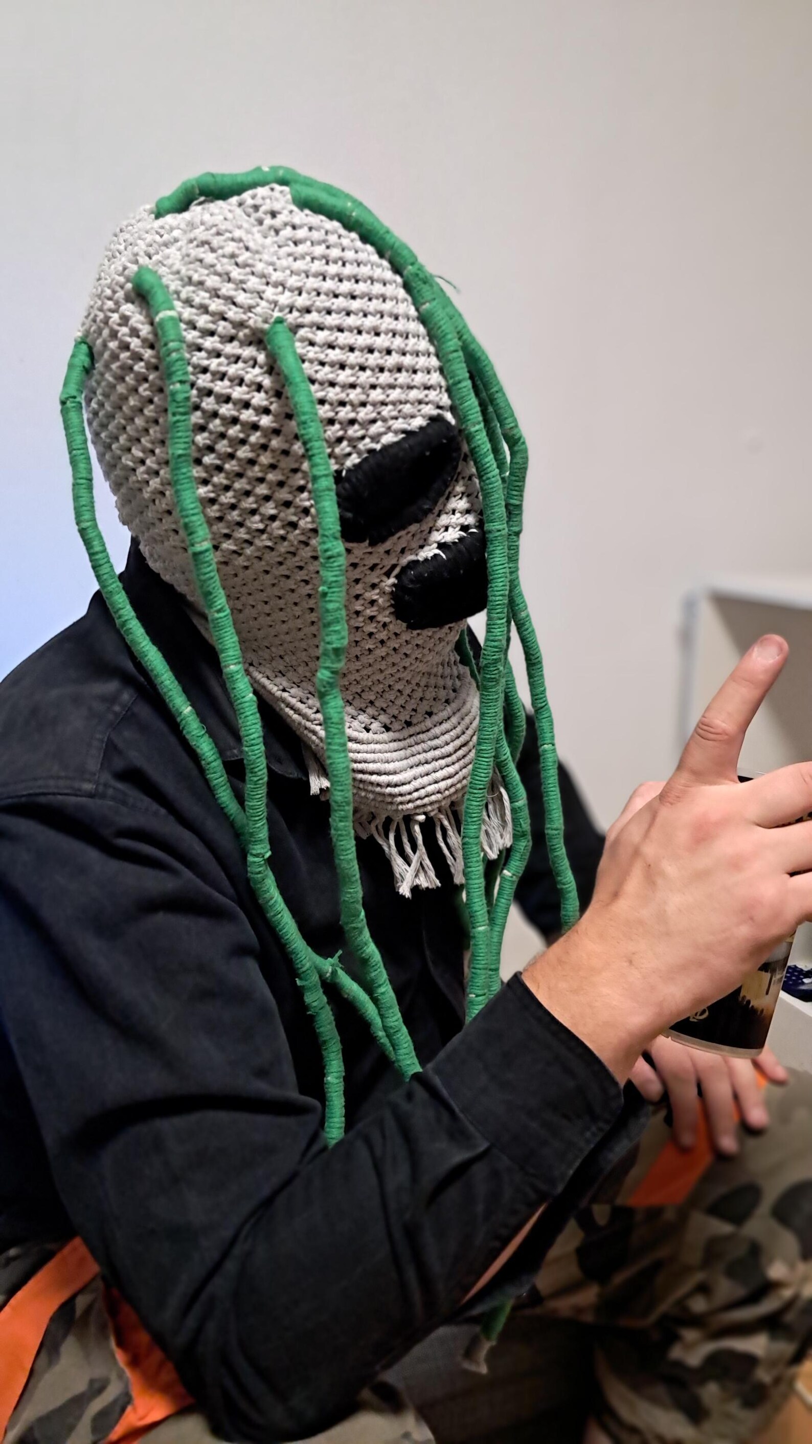 Corey Taylor Mask From Slipknot. Mask Slipknot Singer. Gray Knitted ...