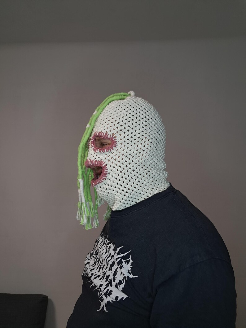 Knitted Corey Taylor Mask From Slipknot. Balaclava With Dreadlocks of ...
