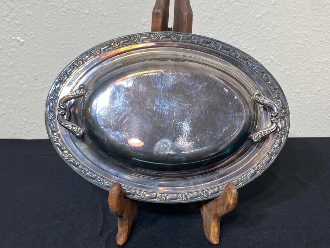 12.5" Oneida Silver Dish W/ Cover - Etsy