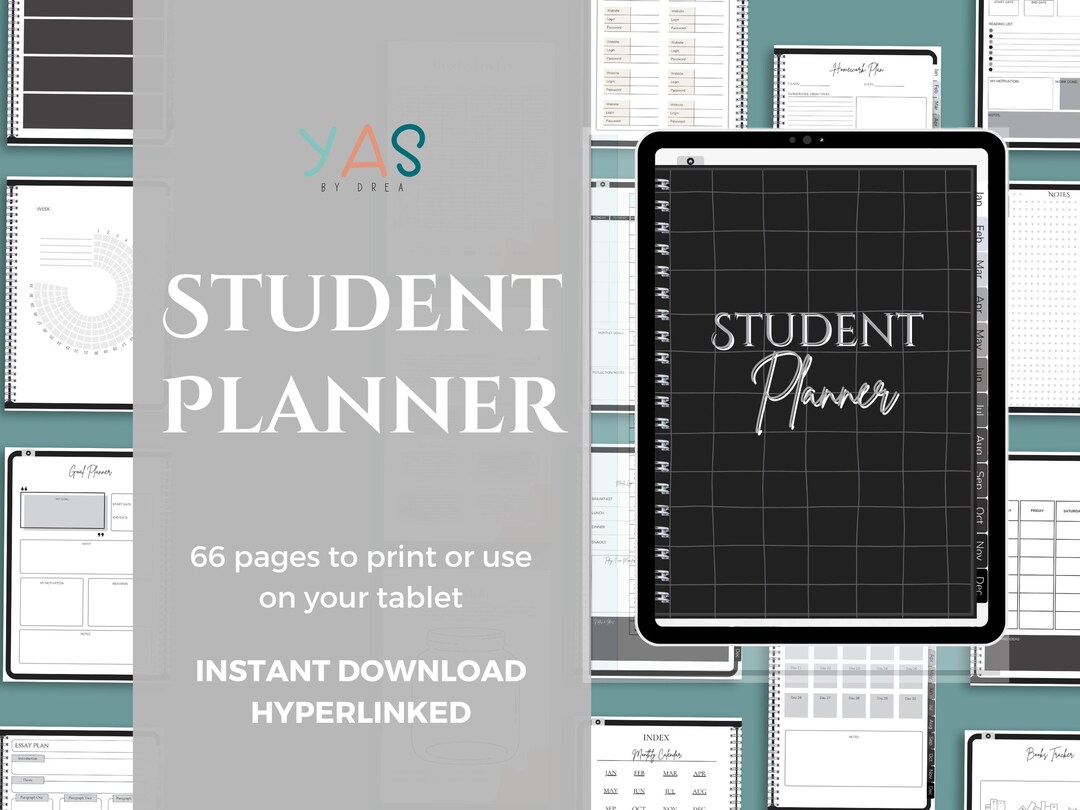 Student Planner: Monthly Assignment Tracker (digital Download) - Etsy