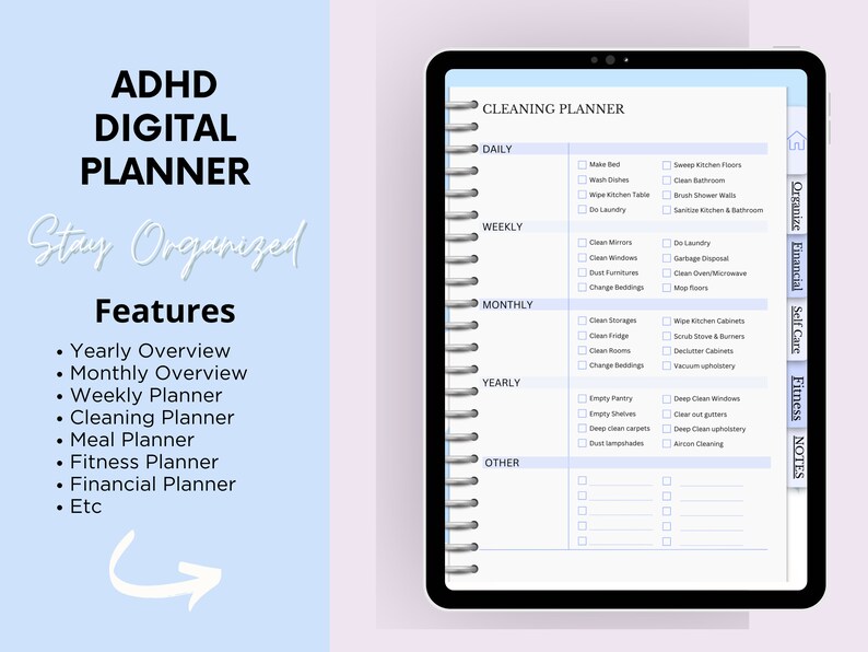 ADHD Planner | ADHD Digital Planner | Digital Planner | Goodnotes ...