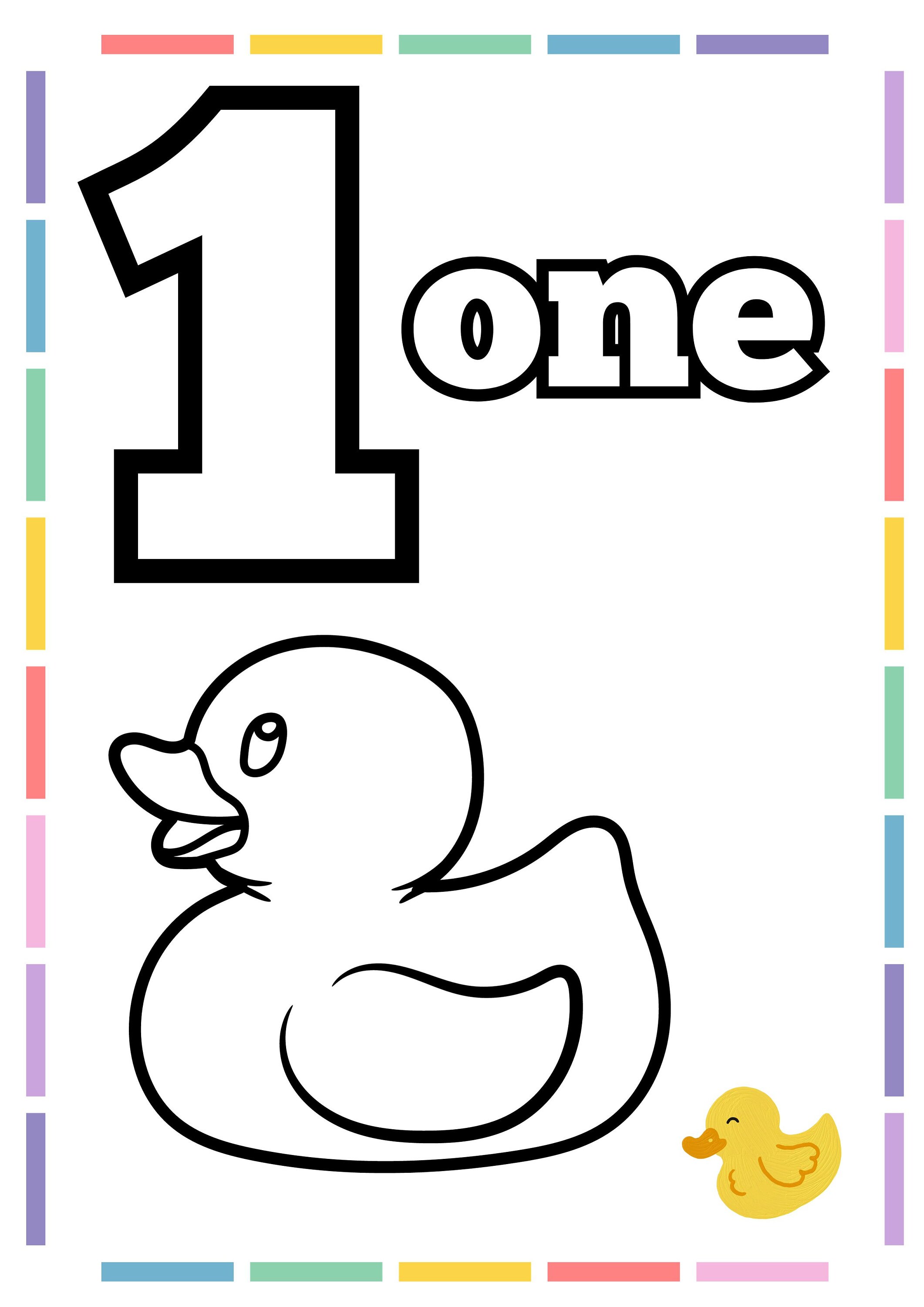 Printable Numbers 1-10 Colouring Pages Sheets for the Little Ones and ...