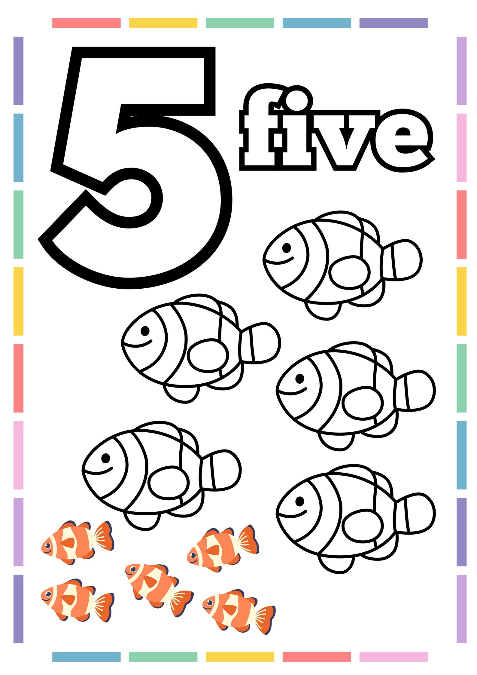 Printable Numbers 1-10 Colouring Pages Sheets for the Little Ones and ...