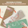 Invisible String Bookmark Set, Printable JPG Files, Aesthetic Unique ...