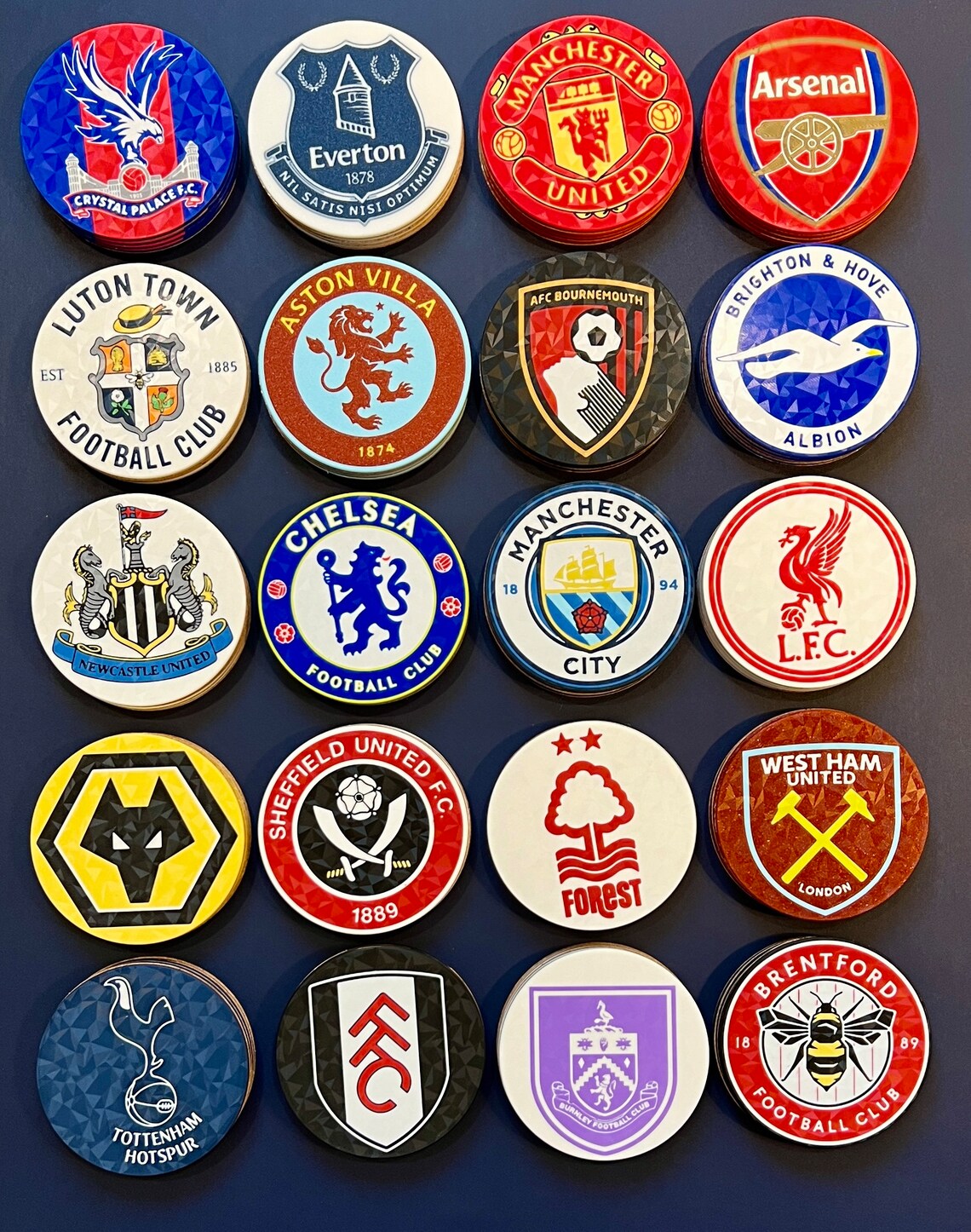 Premier League Soccer Team Drink Coasters Anti-slip - Etsy