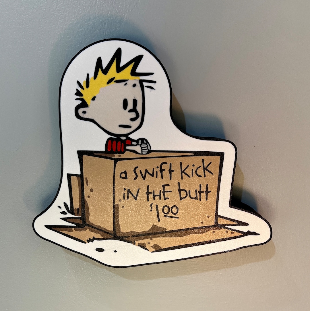 Calvin & Hobbes, Swift Kick in the Butt - Light Box - Etsy