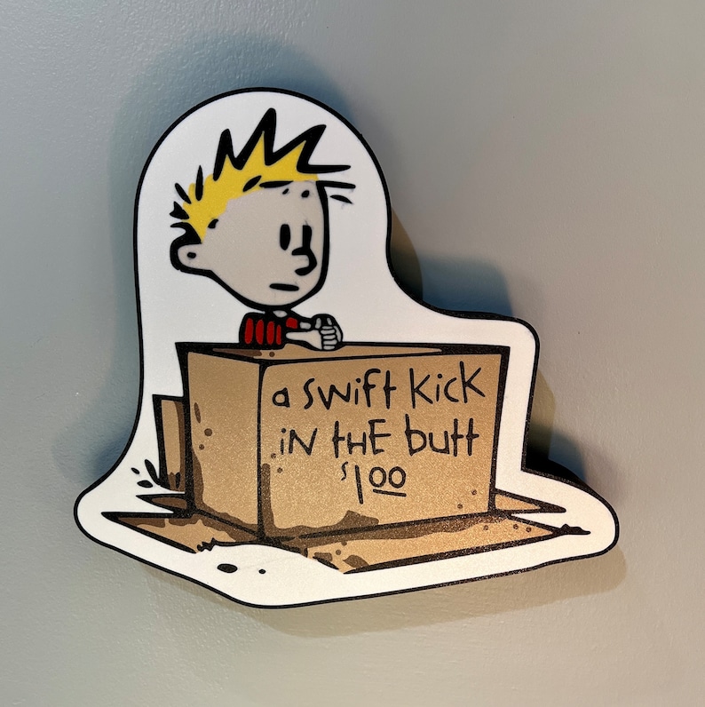 Calvin & Hobbes, Swift Kick in the Butt - Light Box - Etsy