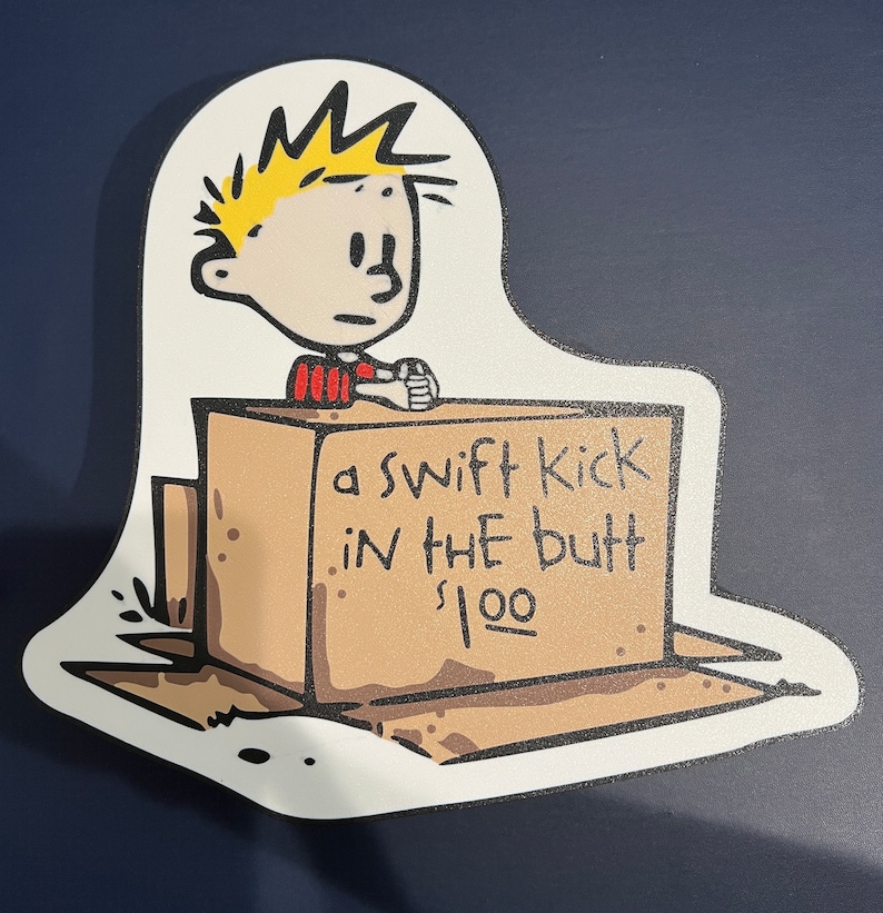 Calvin & Hobbes, Swift Kick in the Butt - Light Box - Etsy