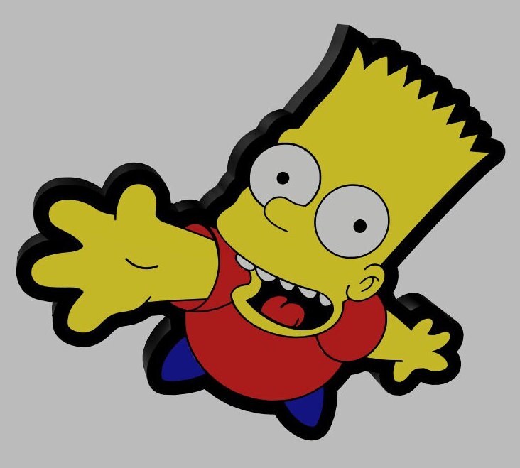 Bart Simpson Extending - Light Box - Etsy