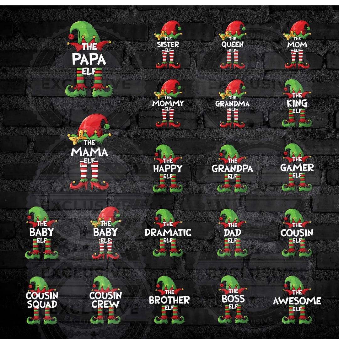 Elf Hat & Feet Bundle 21 Festive Christmas Designs for Family and ...