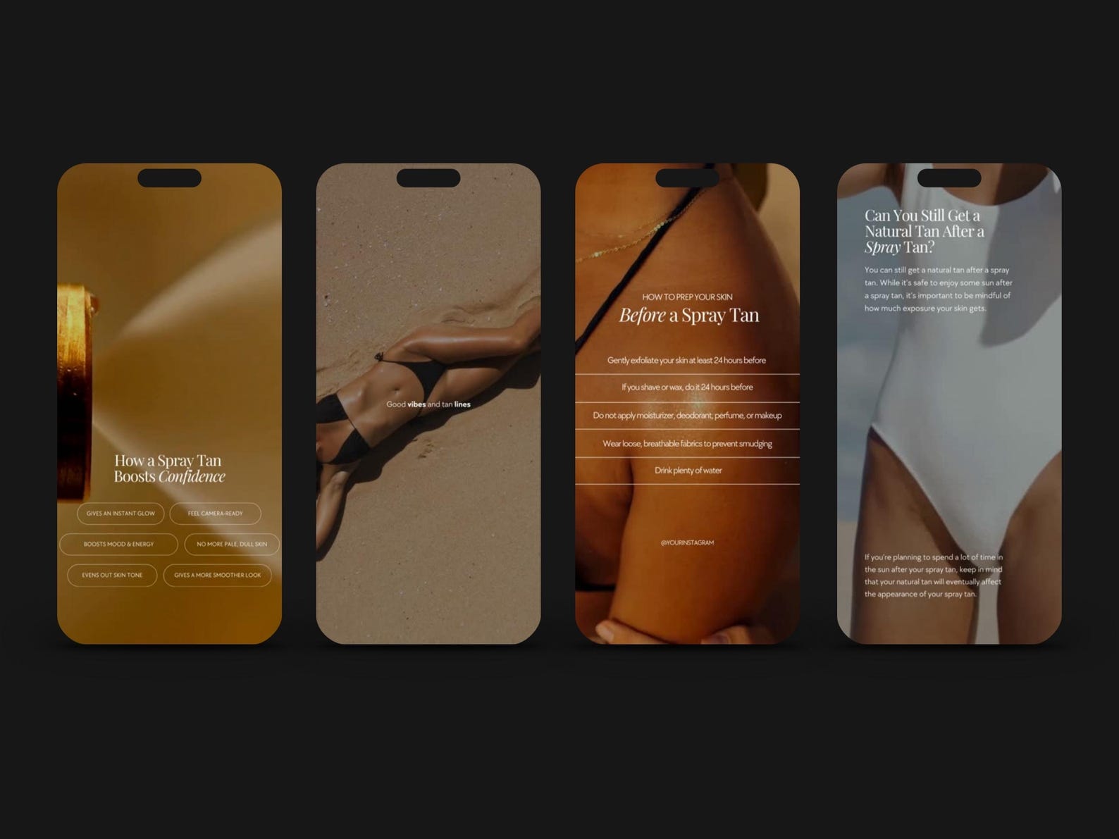 Spray Tan Instagram Reels Templates: Social Media Marketing (digital ...