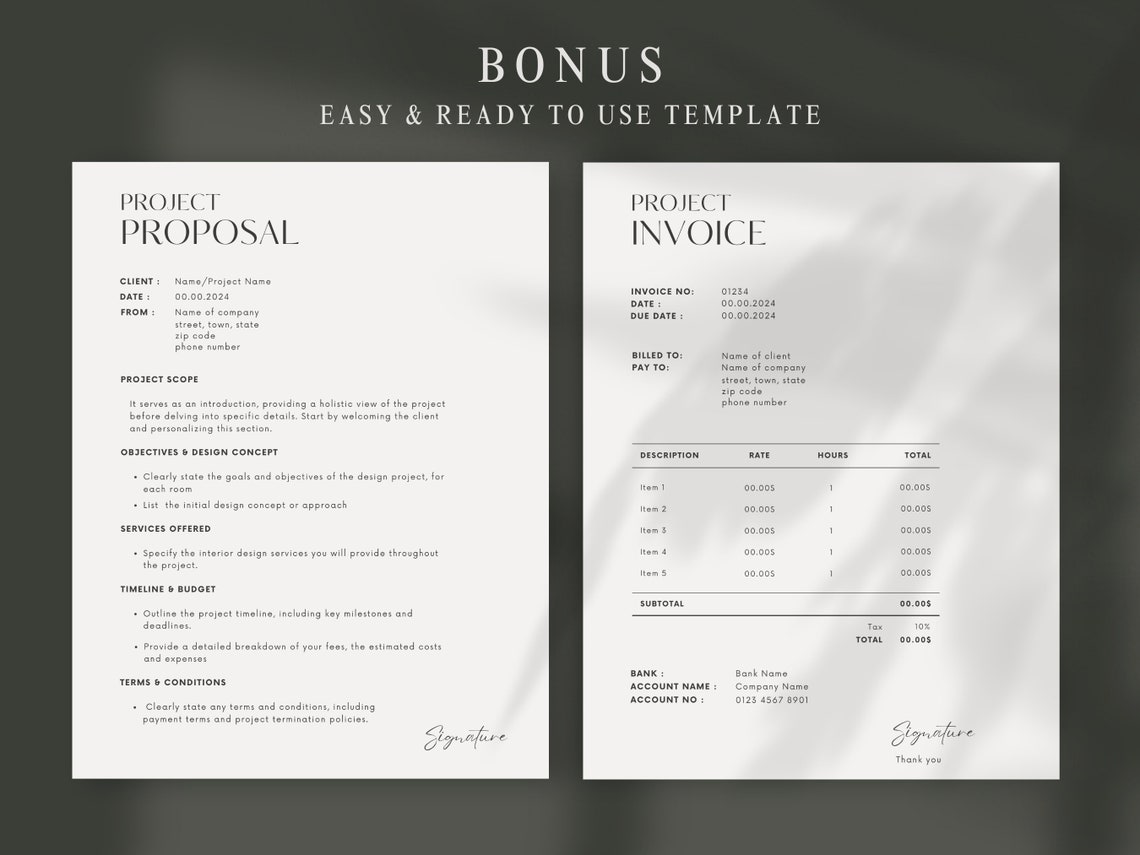 Interior Design Proposal, Interior Design Template for Designer ...