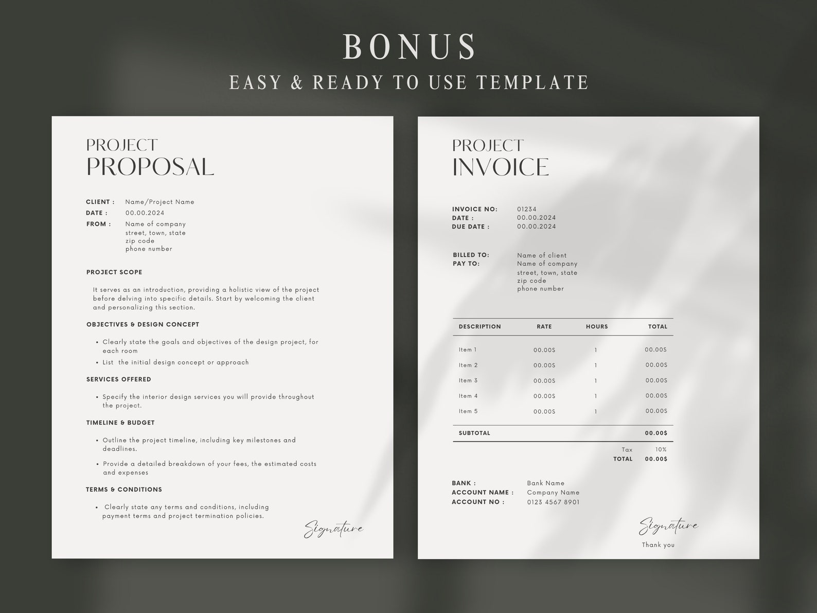 Interior Design Proposal, Interior Design Template for Designer ...