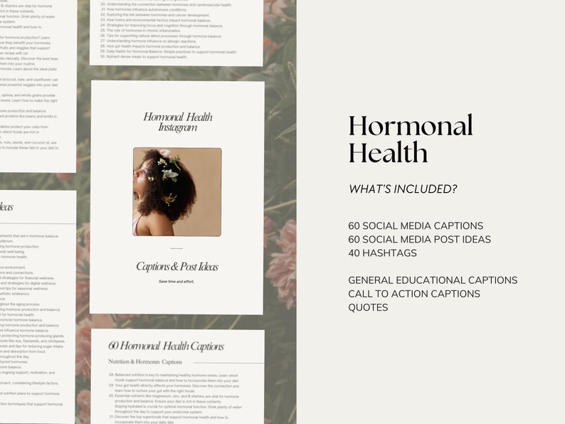 60 Hormonal Health Instagram Captions, Health Coach Post Ideas, Women ...