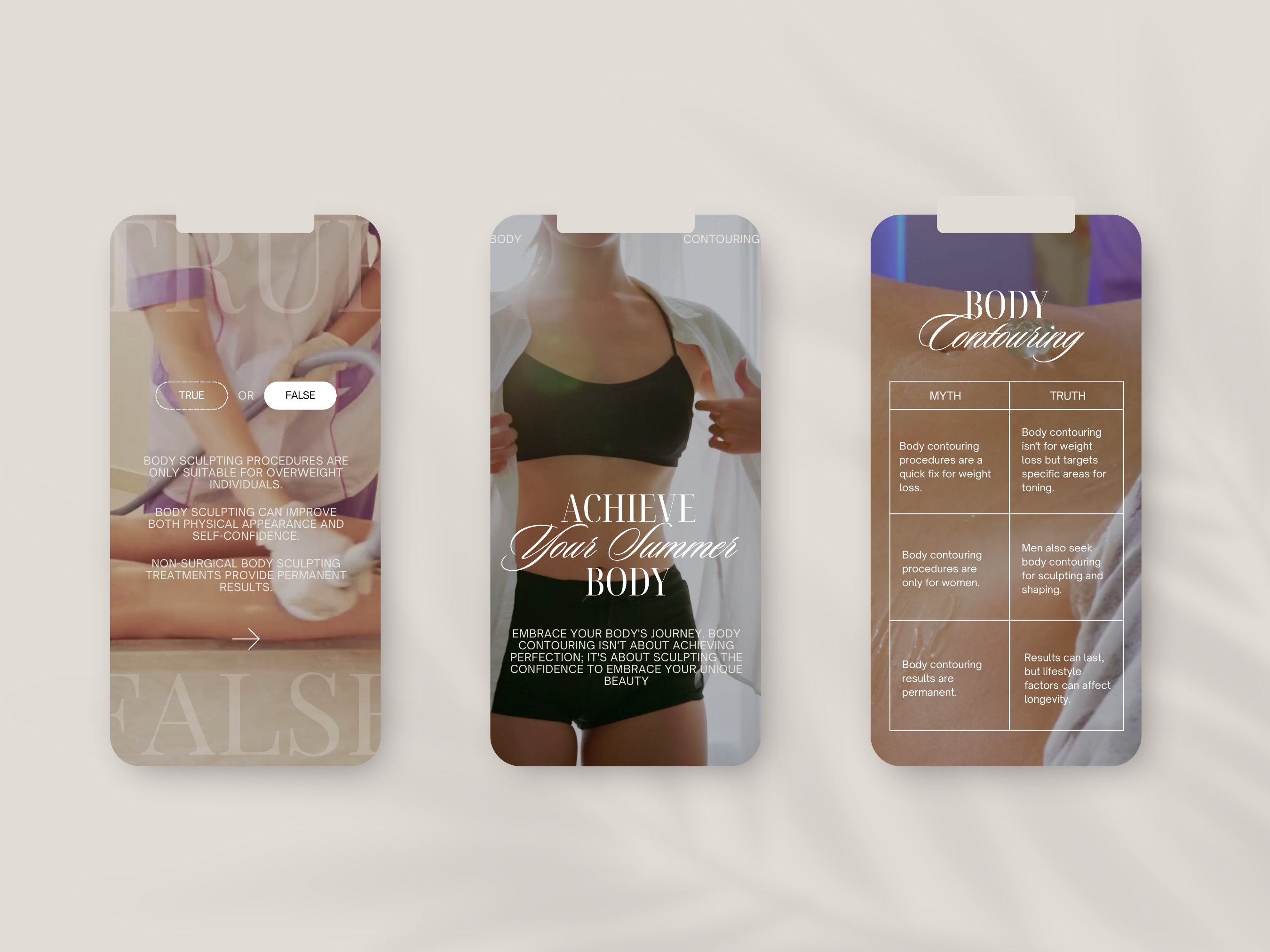 Body Sculpting Reel, Body Contouring Instagram Template, Body ...