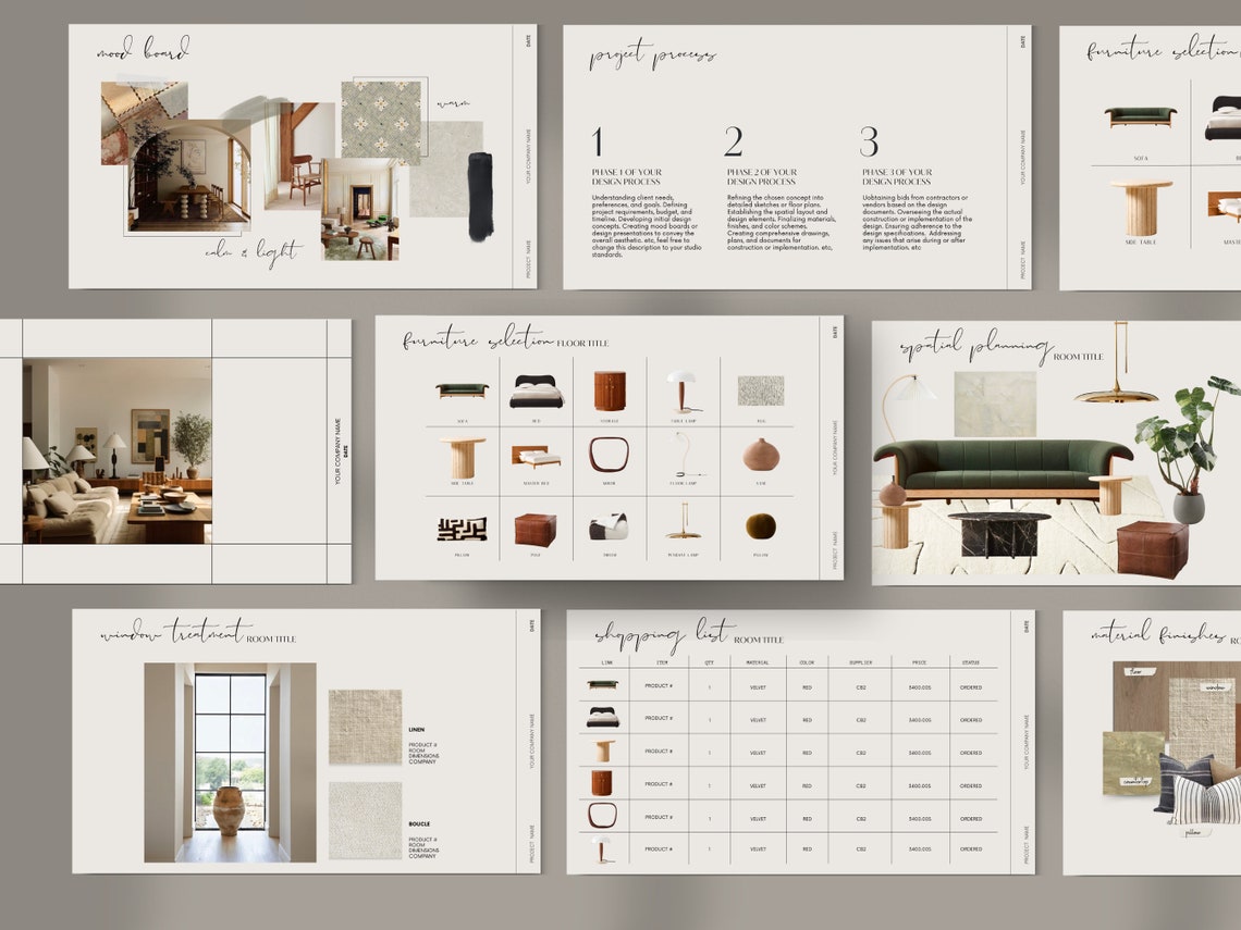 Interior Design Proposal, Interior Design Template for Designer ...