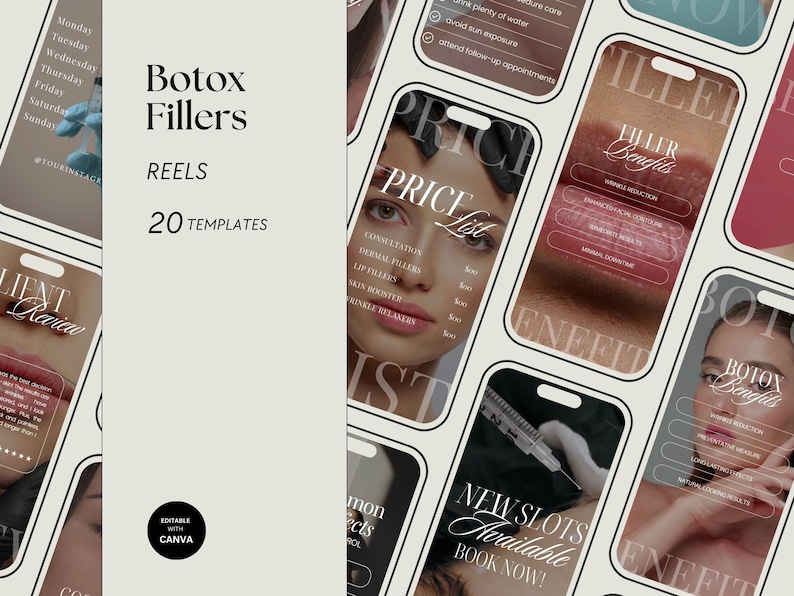 Nurse Injector Instagram Video Templates: Med Spa Botox & Filler Reels ...