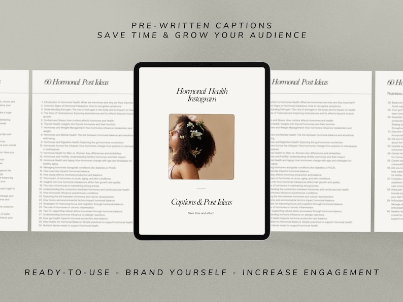 Hormonal Health Instagram Captions: Health Coach Social Media (digital ...