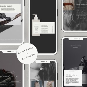 Trichology Instagram Templates: Hair Care Posts, Salon Stories (canva ...