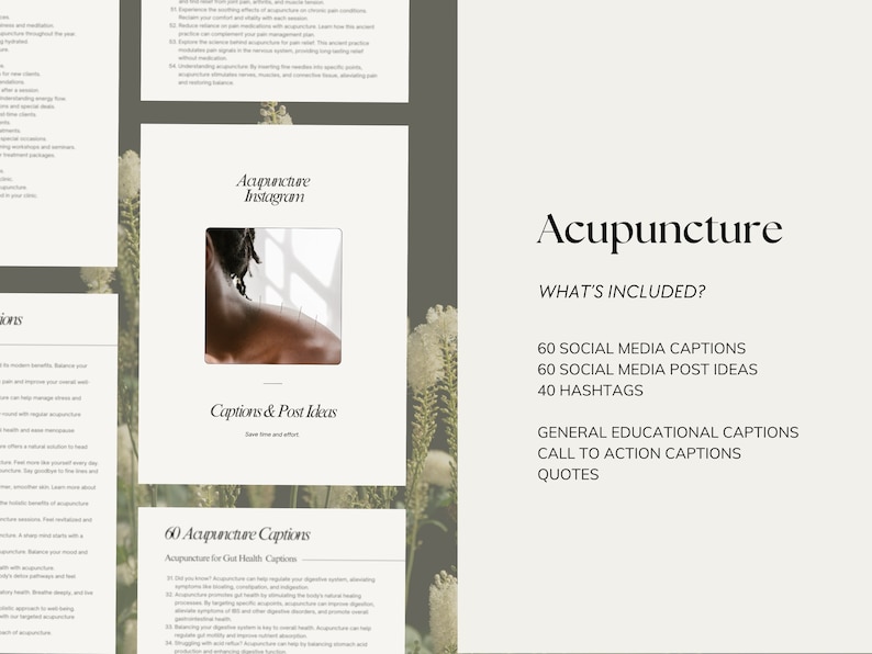 Acupuncture Instagram Captions: 60 Holistic Health Post Ideas (digital ...