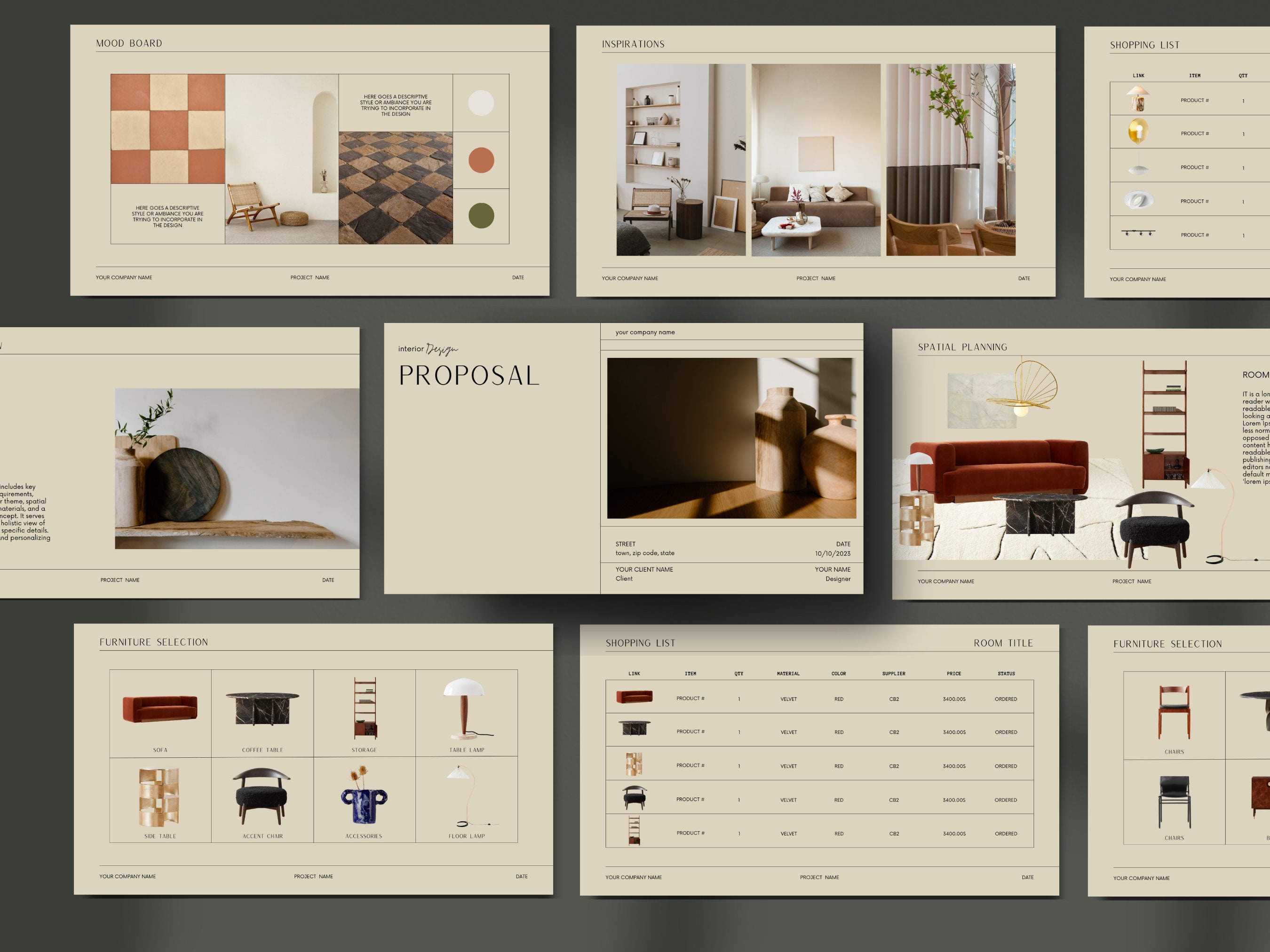 Interior Design Proposal, Interior Design Template for Designer ...