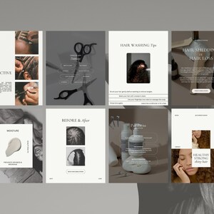 Trichology Instagram Templates: Hair Care Posts, Salon Stories (canva ...