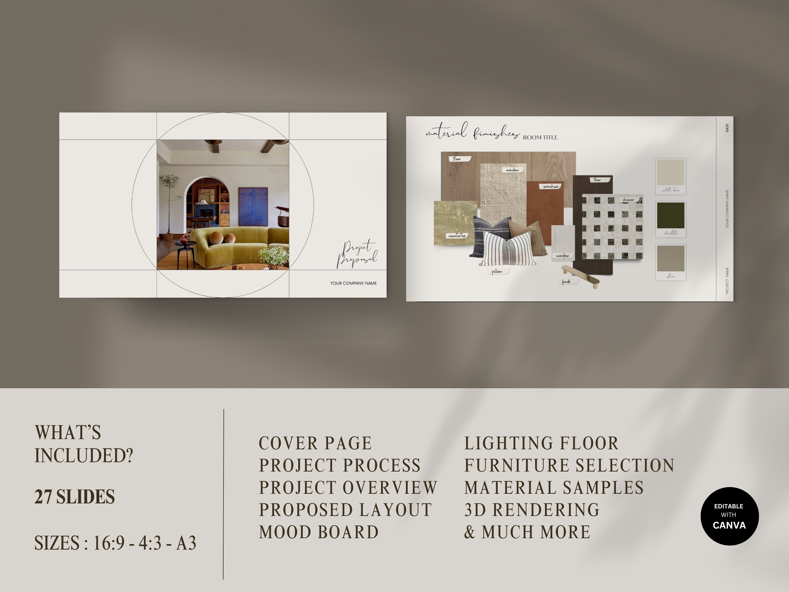 Interior Design Proposal, Interior Design Template for Designer ...