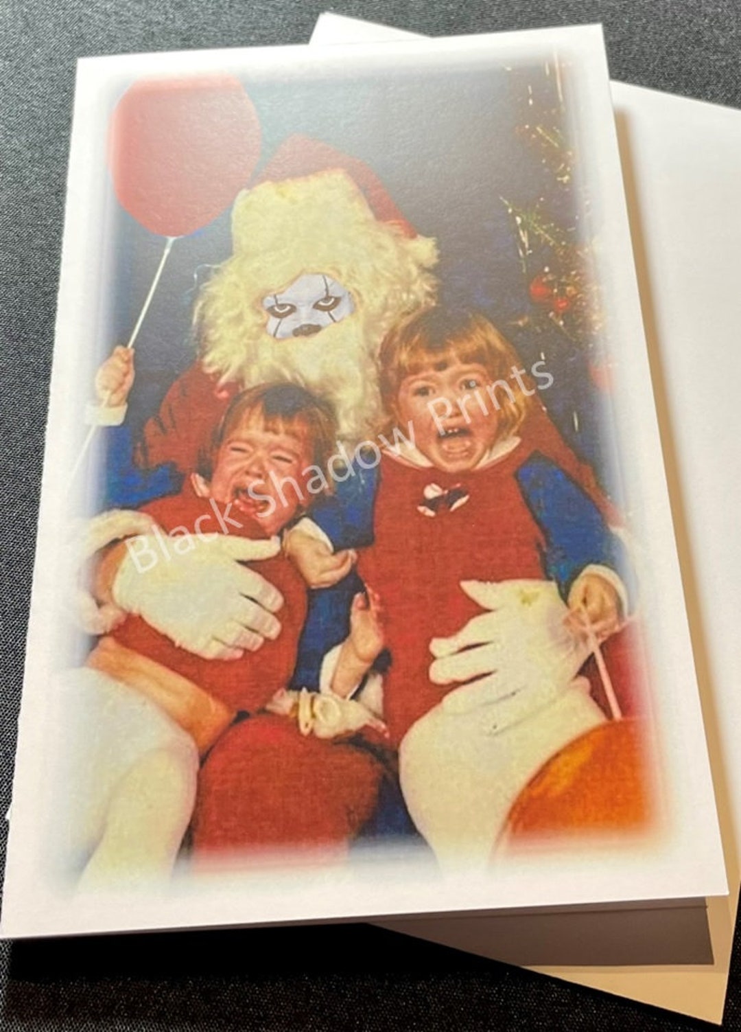 Christmas Horror Greeting Card Santa Pennywise Float - Etsy
