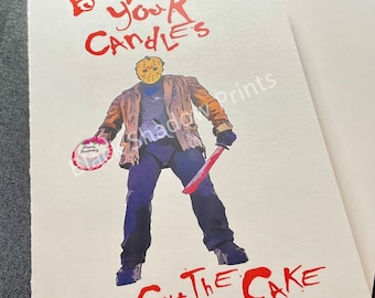 Terminator Movie Birthday Card, 80s Horror Film Art Drawing Gift for ...