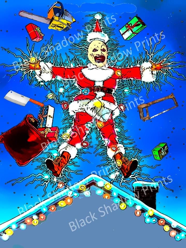 Christmas Horror Greeting Card - Terrifier Have A Terrifying Christmas ...