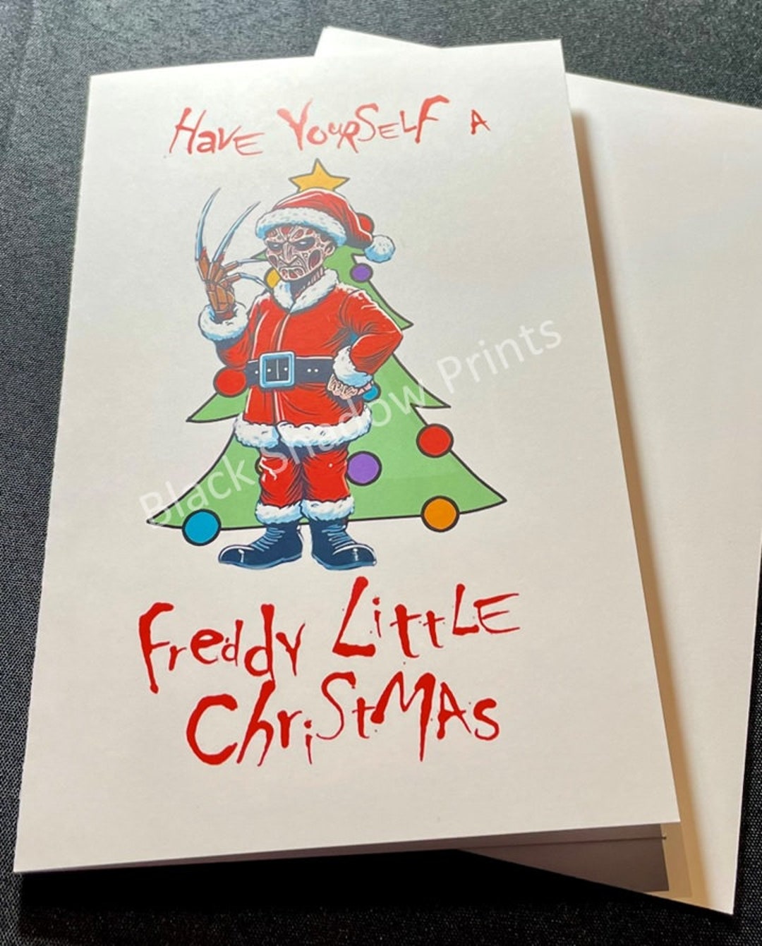 Christmas Horror Greeting Card -freddy Little Christmas Nightmare on ...