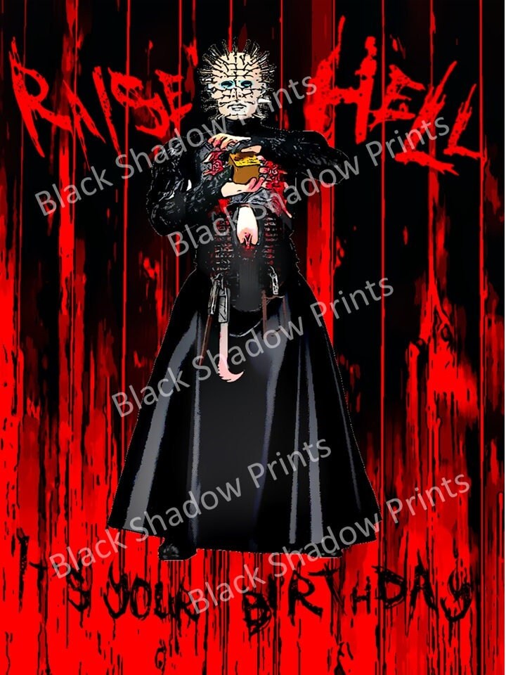 Horror Birthday Card - Pinhead Raise Hell It's Your Birthday - Etsy