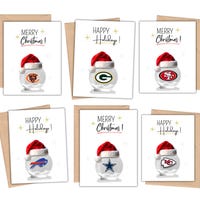 Personalised Football Christmas Card for Grandson, Snowman Football ...