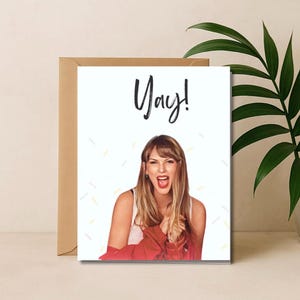 Taylor Swift Greeting Card for ANY Occassion! Yay! - Etsy