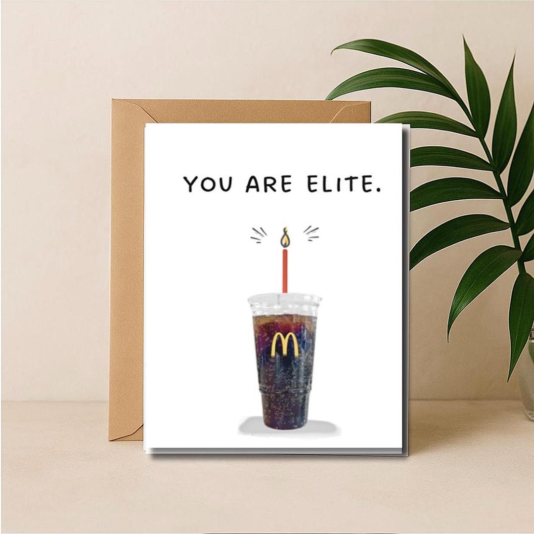 Mcdonald's Coke Birthday Card! - Etsy