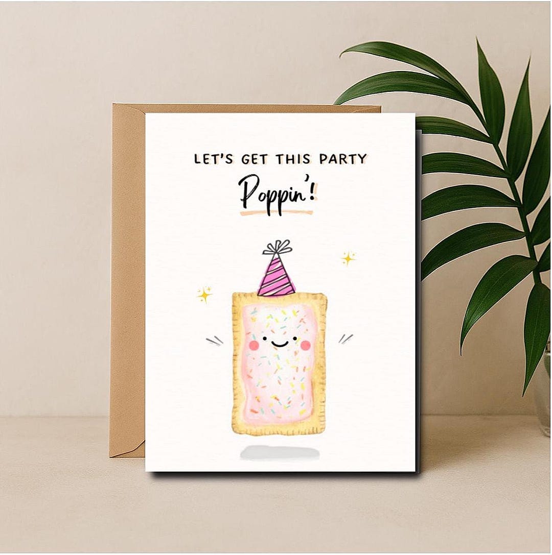 Pop Tart Birthday Card! - Etsy