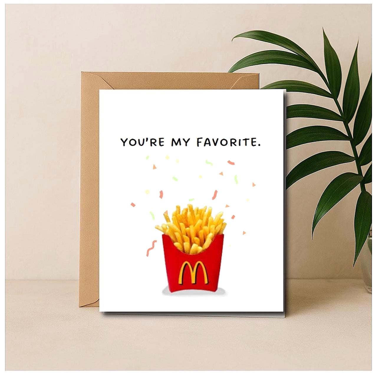 Mcdonald's French Fries Birthday Card! - Etsy