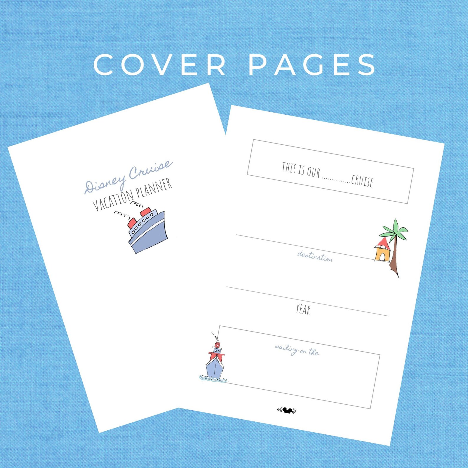 PLANNER Cruise Vacation Planning Worksheets Fill in Printable | 60 ...